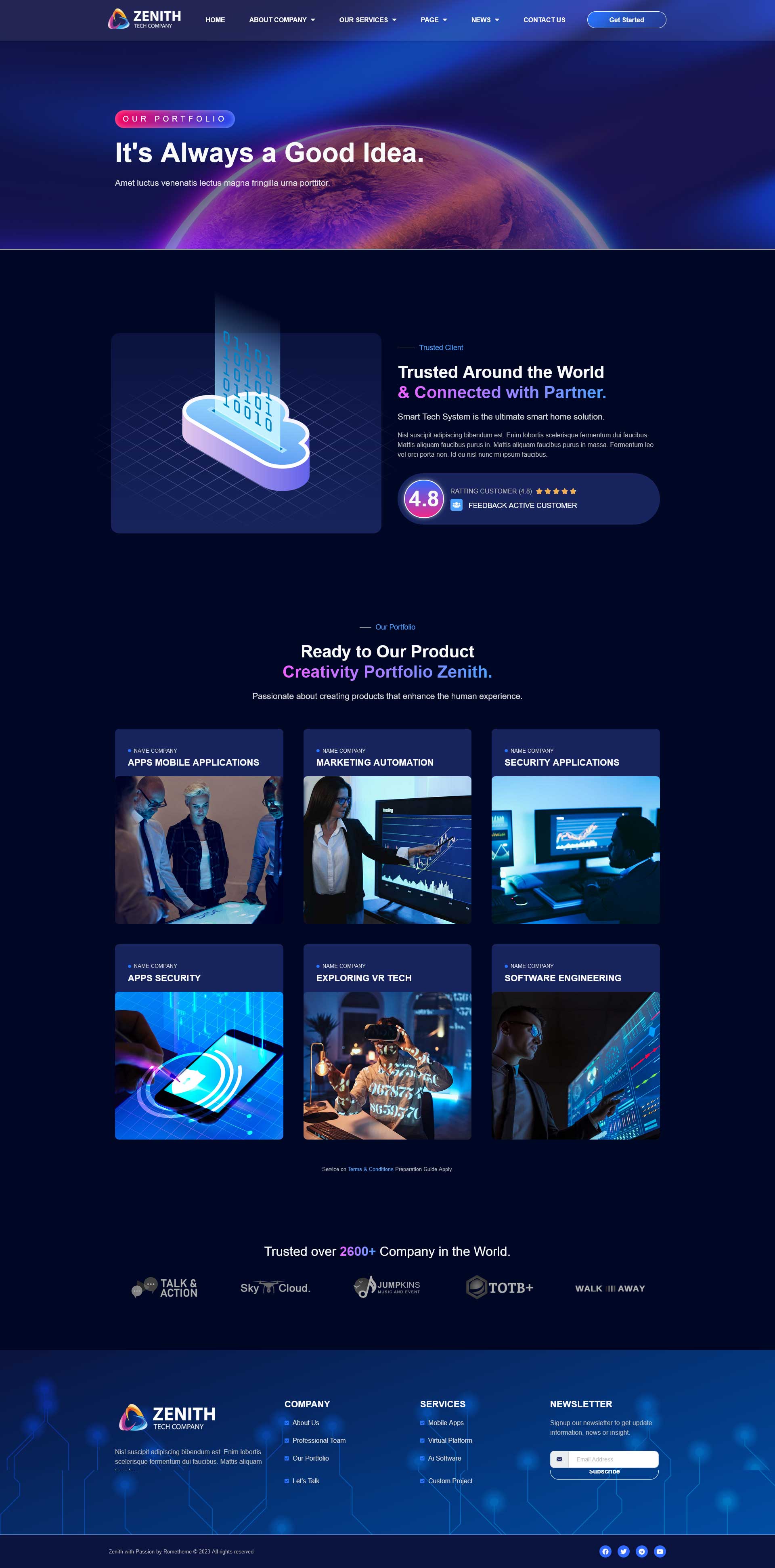 Zenith - Technology & IT Company Elementor Template Kit by Rometheme